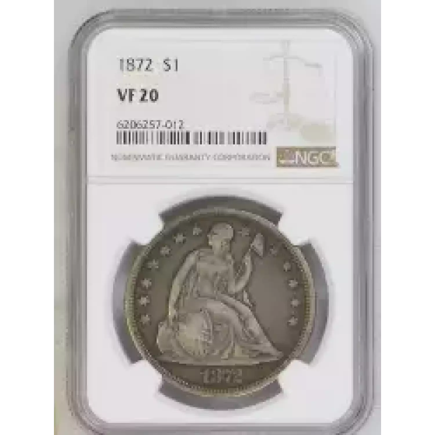 1872 Liberty Seated Silver Dollars NGC VF-20 - Charleston Coin Exchange